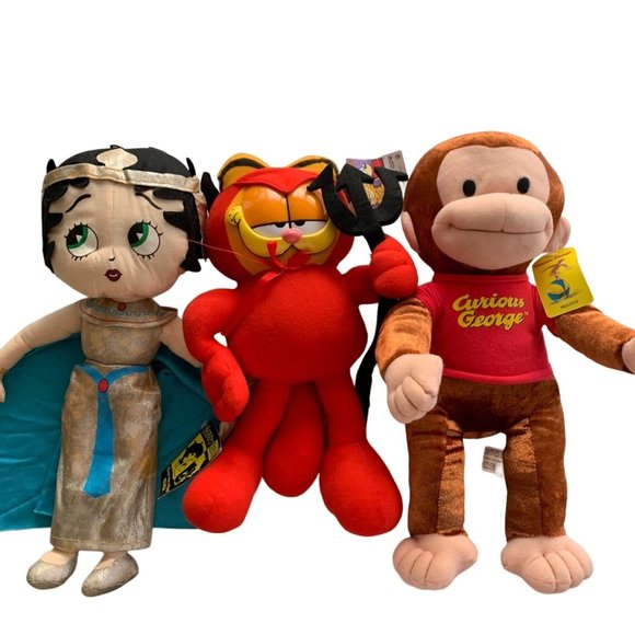 Keelytoy | Toys | Garfield Betty Boop And Curious George Plush Toys ...